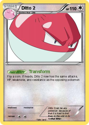 Pokémon DItto 2 3 3 - Transform - My Pokemon Card