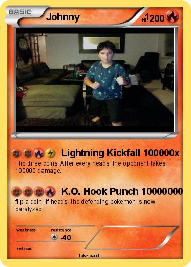 Pokémon Johnny 1 1 - Lightning Kickfall 100000x - My Pokemon Card