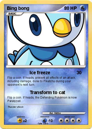 Pokémon Bing bong 4 4 - Ice freeze - My Pokemon Card