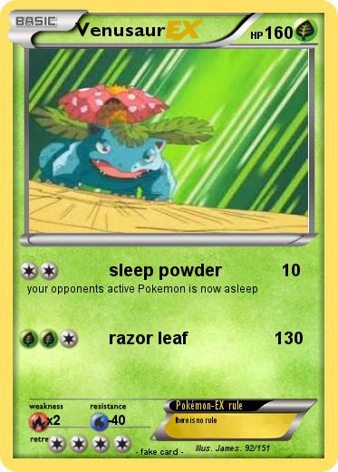 Pokémon Venusaur 1018 1018 - sleep powder - My Pokemon Card