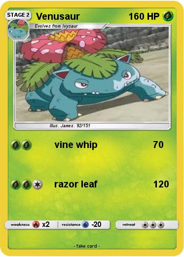 Pokémon Venusaur 1017 1017 - vine whip - My Pokemon Card