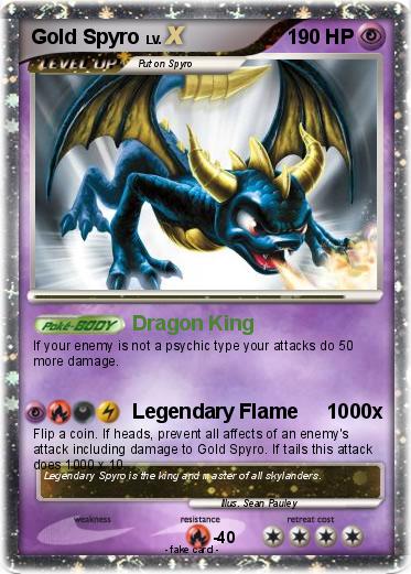 Pokémon Gold Spyro - Dragon King - My Pokemon Card