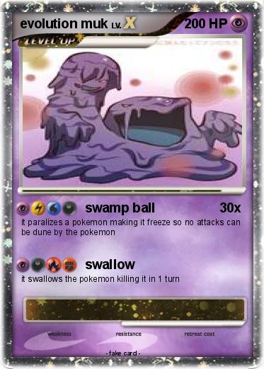 Pokémon evolution muk - swamp ball - My Pokemon Card