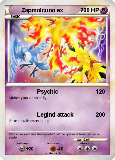 Pokémon Zapmolcuno ex - Psychic - My Pokemon Card