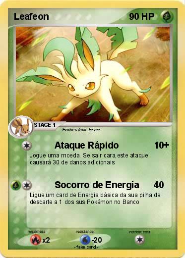 Pokémon Leafeon 338 338 - Ataque Rápido - My Pokemon Card