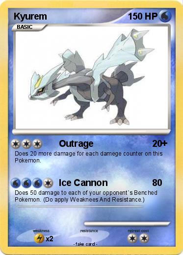 Pokémon Kyurem 458 458 - Outrage - My Pokemon Card