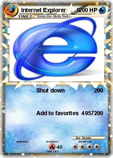 Pokémon Internet Explorer 9 2 2 - Shut down - My Pokemon Card