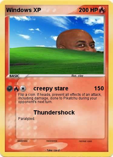 Pokémon Windows XP 152 152 - creepy stare - My Pokemon Card