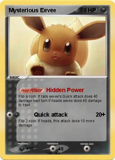 Pokémon Mysterious Eevee - Hidden Power - My Pokemon Card