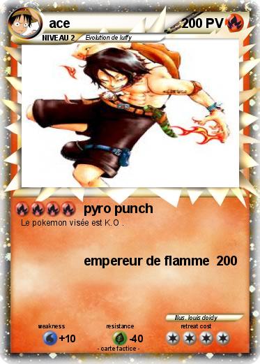 Pokémon ace 547 547 - pyro punch - Ma carte Pokémon