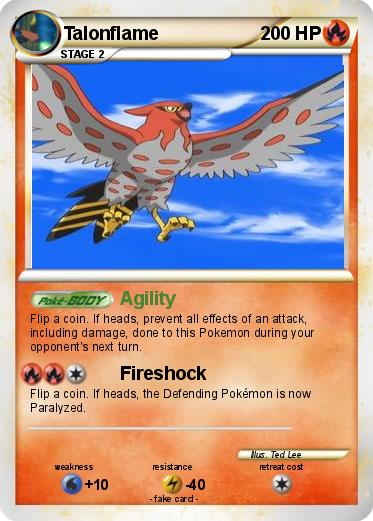 Pokémon Talonflame 191 191 - Agility - My Pokemon Card