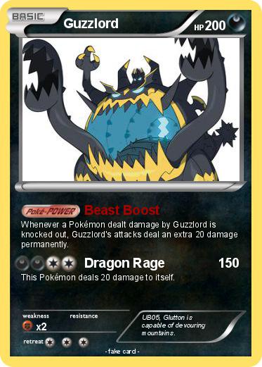 Pokémon Guzzlord 4 4 - Beast Boost - My Pokemon Card