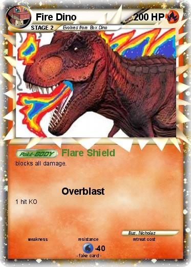 Pokémon Fire Dino - Flare Shield - My Pokemon Card