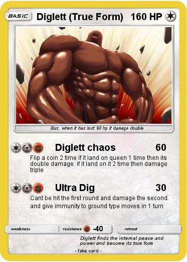 Pokémon Diglett True Form - Diglett chaos - My Pokemon Card