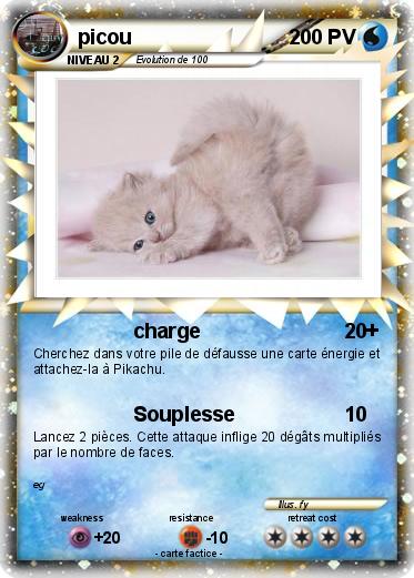 Pokémon picou 1 1 - charge - Ma carte Pokémon