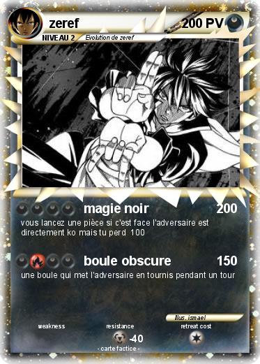 Pokémon zeref 14 14 - magie noir - Ma carte Pokémon