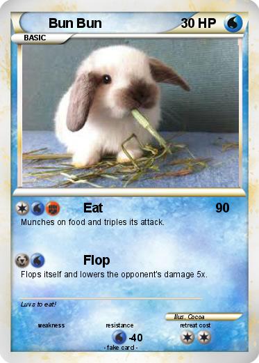 Pokémon Bun Bun 34 34 - Eat - My Pokemon Card