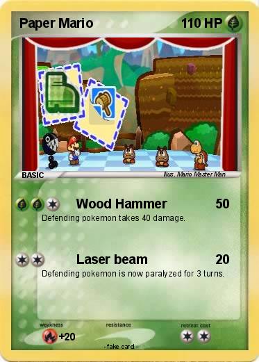 Pokémon Paper Mario 95 95 - Wood Hammer - My Pokemon Card