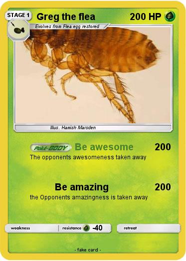 Pokémon Greg the flea 1 1 - Be awesome - My Pokemon Card