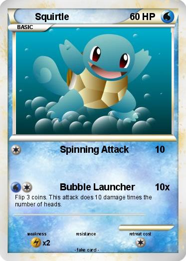 Pokémon Squirtle 313 313 - Spinning Attack - My Pokemon Card