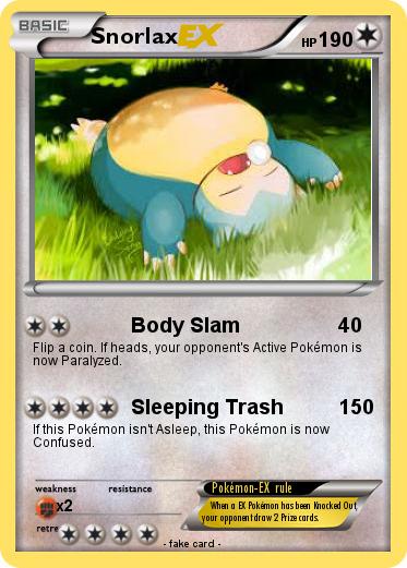 Pokémon Snorlax 969 969 - Body Slam - My Pokemon Card