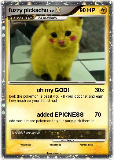 Pokémon fuzzy pickachu - oh my GOD! - My Pokemon Card