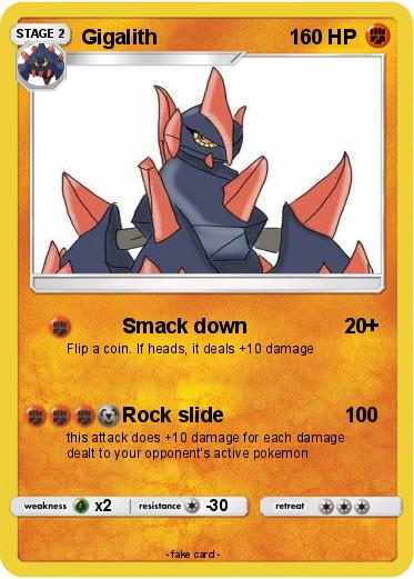 Pokémon Gigalith 121 121 - Smack down - My Pokemon Card