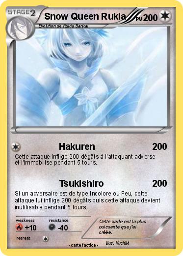 Pokémon Snow Queen Rukia - Hakuren - Ma carte Pokémon
