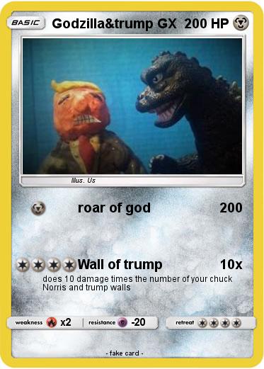 Pokémon Godzilla trump GX - roar of god - My Pokemon Card