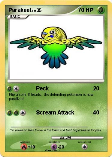 Pokémon Parakeet 5 5 - Peck - My Pokemon Card