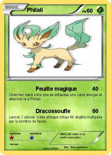 Pokémon Philali 32 32 - Feuille magique - Ma carte Pokémon