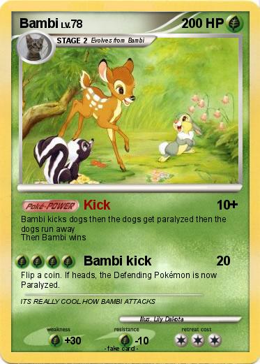 Pokémon Bambi 32 32 - Kick - My Pokemon Card