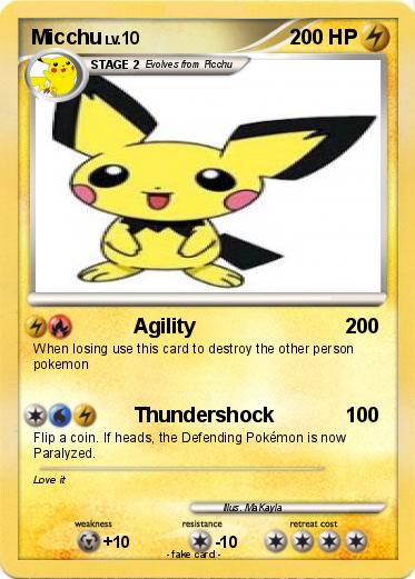 Pokémon Micchu - Agility - My Pokemon Card