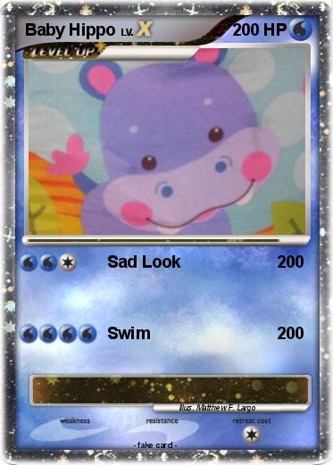 Pokémon Baby Hippo 3 3 - Sad Look - My Pokemon Card