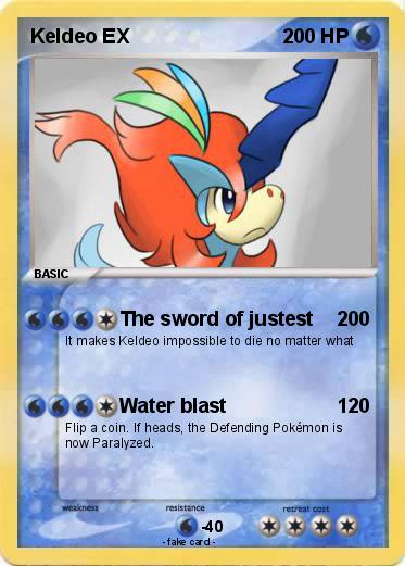 Pokémon Keldeo EX 119 119 - The sword of justest - My Pokemon Card