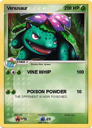 Pokémon Venusaur 872 872 - VINE WHIP - My Pokemon Card