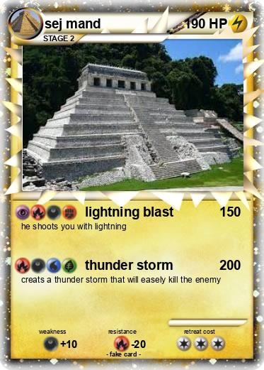 Pokémon sej mand - lightning blast - My Pokemon Card