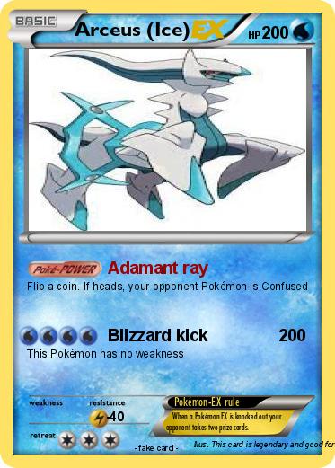Pokémon Arceus Ice 4 4 - Adamant ray - My Pokemon Card