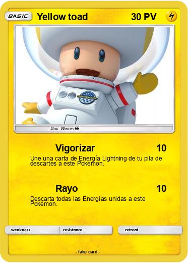 Pokémon Yellow toad 30 30 - Vigorizar - Mi carta pokémon