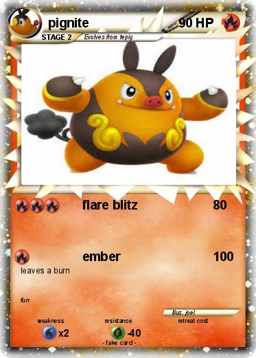 Pokémon pignite 321 321 - flare blitz - My Pokemon Card