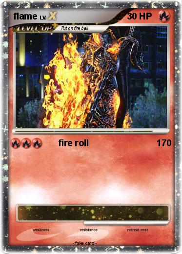 Pokémon flame 1258 1258 - fire roll 170 - My Pokemon Card