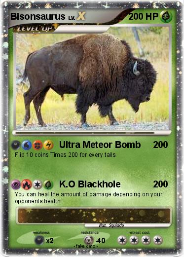 Pokémon Bisonsaurus - Ultra Meteor Bomb - My Pokemon Card