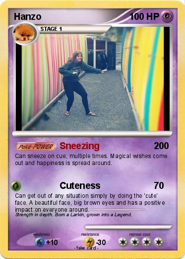 Pokémon Hanzo 13 13 - Sneezing - My Pokemon Card