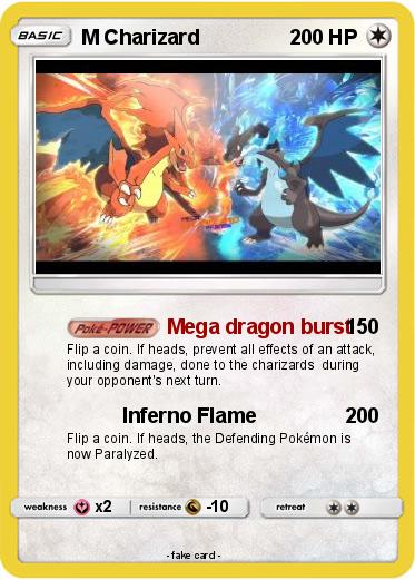 Pokémon M Charizard 1637 1637 - Mega dragon burst - My Pokemon Card