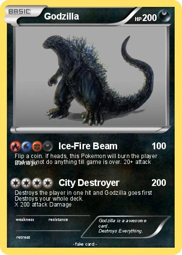 Pokémon Godzilla 1326 1326 - Ice-Fire Beam - My Pokemon Card