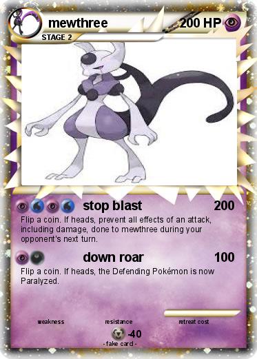 Pokémon mewthree 1214 1214 - stop blast - My Pokemon Card