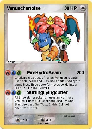 Pokémon Venuschartoise - FireHydroBeam - My Pokemon Card