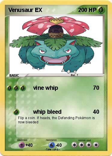 Pokémon Venusaur EX 37 37 - vine whip - My Pokemon Card