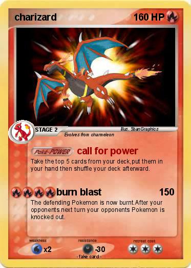 Pokémon charizard 3883 3883 - call for power - My Pokemon Card