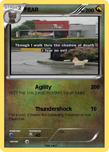 Pokémon FEAR 142 142 - Agility - My Pokemon Card